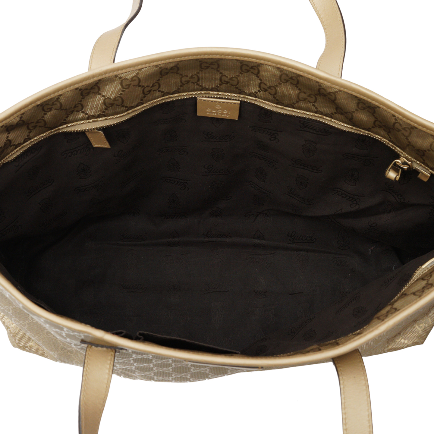 Gucci Imprime Monogram Gold Tote Bag - LabelCentric