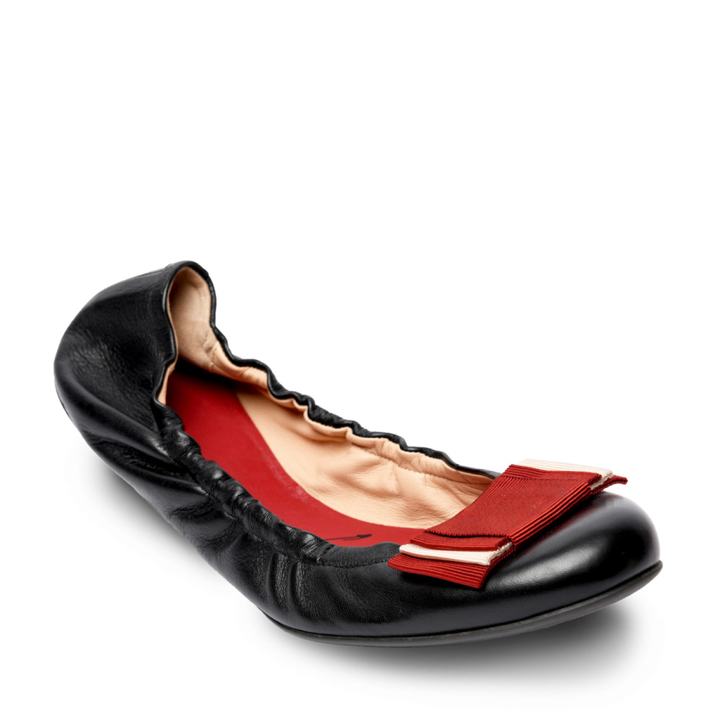 Bally Beatris Grosgrain-Trimmed Leather Ballet Flats, Size 40 ...